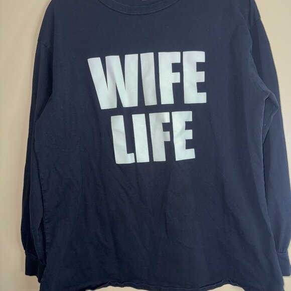 Fashion Nova | Tops | Fashion Nova Wife Life Black Long Sleeve Tee ...